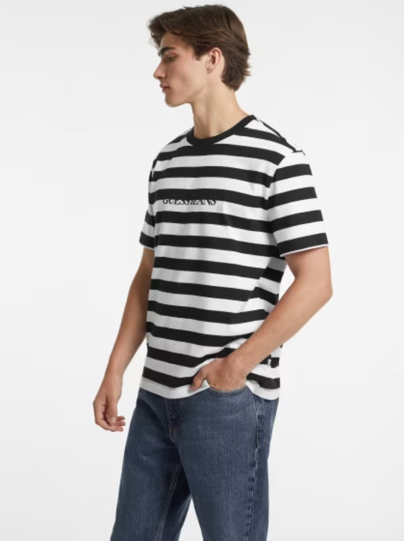 เสื้อยืดผู้ชาย Striped Logo Tee – GUESS Thailand