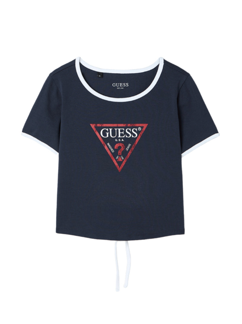 เสื้อยืดผู้หญิง Backstring Original Triangle Short Sleeve Ringer Tee ...